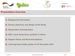 Land Governance in GIZ Projects in Africa | PDF