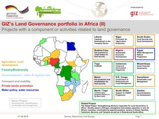 Land Governance in GIZ Projects in Africa | PDF
