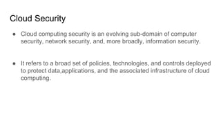Steganography on Cloud - Cloud Computing | PPTX