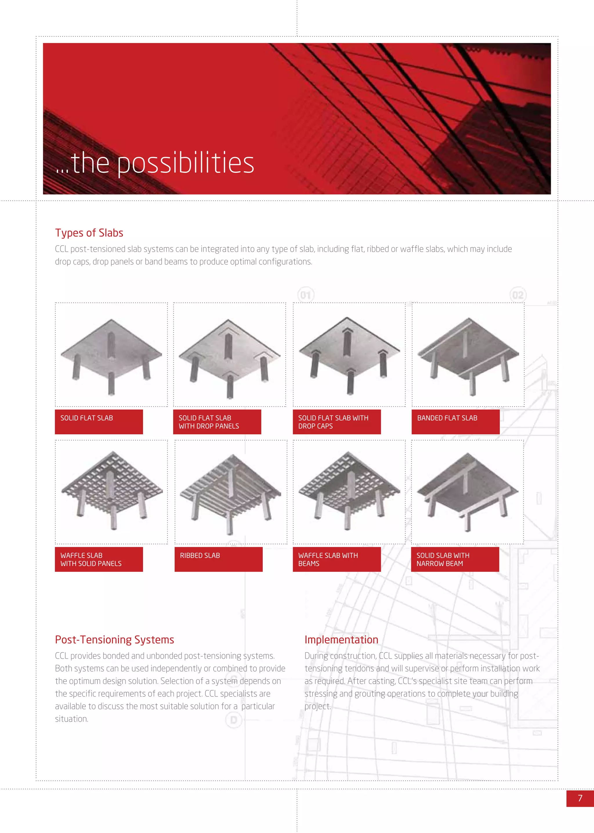 CCL Post Tensioned Concrete Slab Brochure | PDF