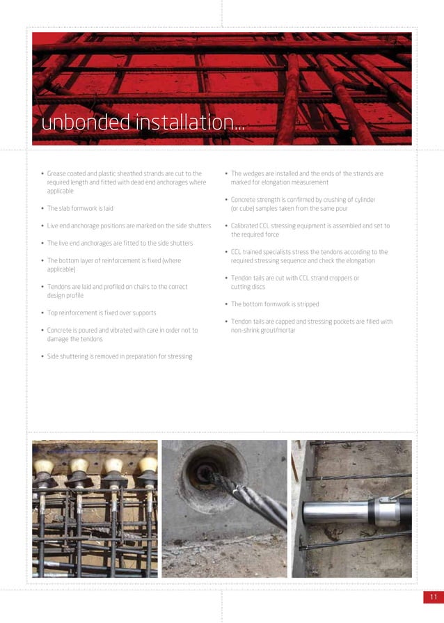 CCL Post Tensioned Concrete Slab Brochure | PDF | Civil Engineering Industry | Industries