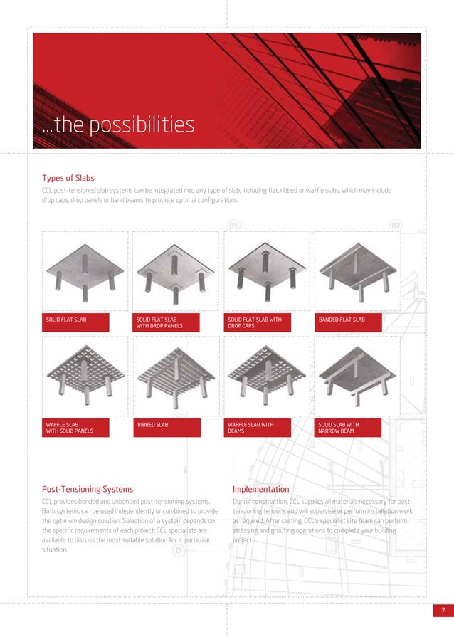 CCL Post Tensioned Concrete Slab Brochure | PDF | Civil Engineering ...