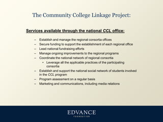 Community College Linkage Summary | PPTX