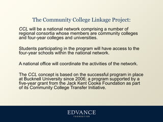 Community College Linkage Summary | PPTX