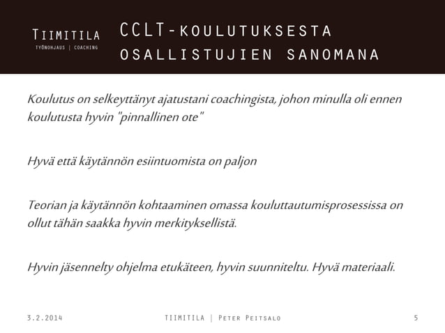 Certified Coach of Leaders and Teams (CCLT) -examination® | PDF