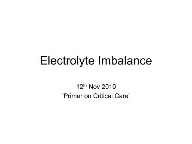 CCM 01 Course (Electrolyte Imbalance).ppt