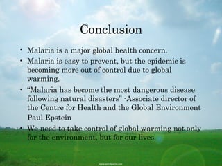 Climate change effects and malaria outbreak.ppt