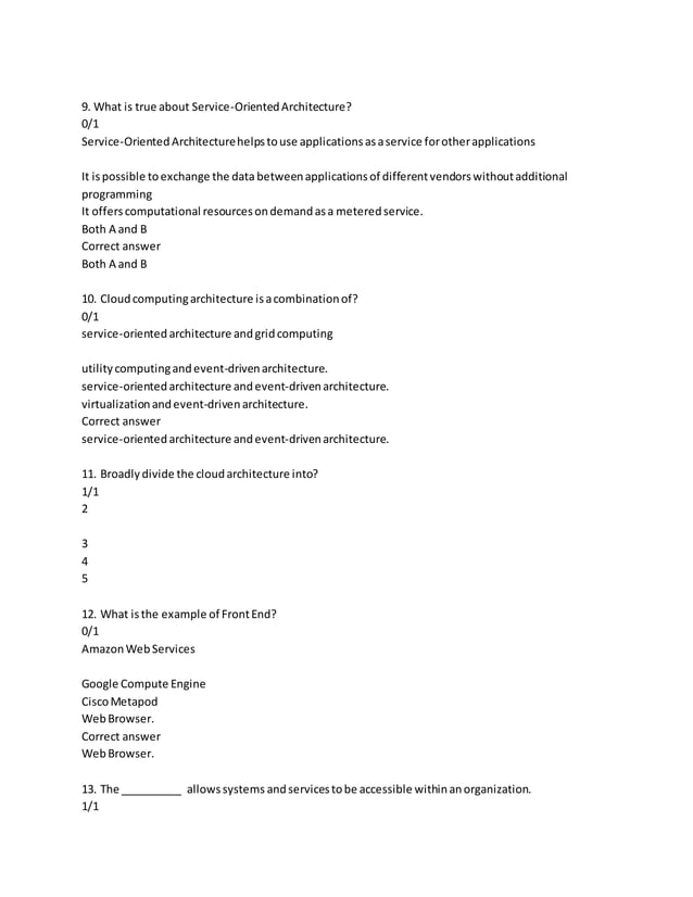 cloud computing mcq | PDF