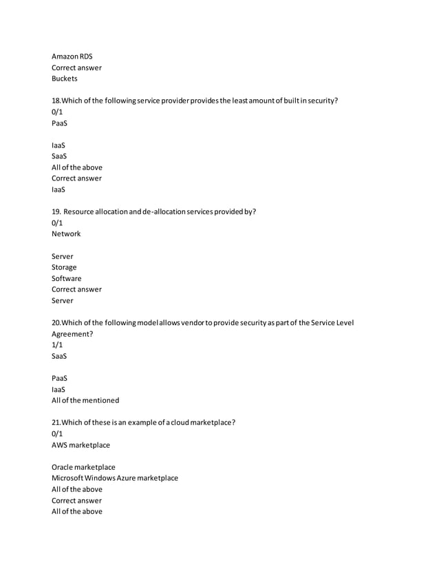 cloud computing mcq | PDF