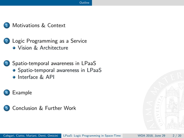 Logic Programming in Space-Time: The Case of Situatedness in LPaaS | PPT