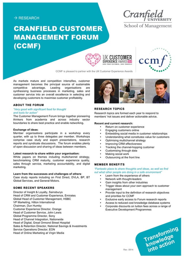 Cranfield Customer Management Forum | PDF | Business Expos ...