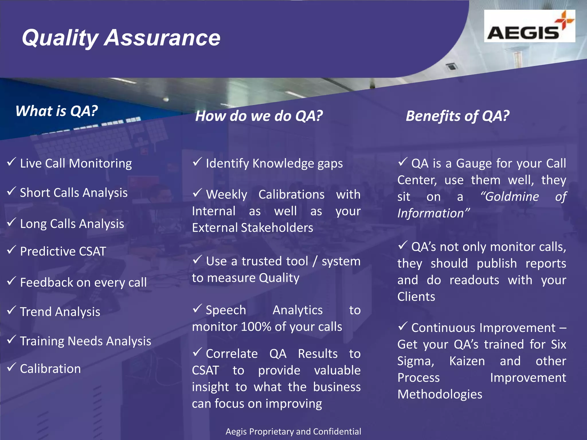 AEGIS: Quality Best Practices | PPTX