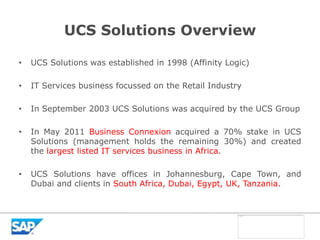 The UCS Solutions Journey to Implement SAP CRM | PPT