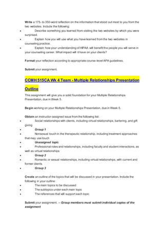 Ccmh 515 ca ccmh515ca ccmh 515ca best tutorials guide uopstudy.com