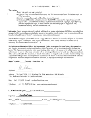 Ccm stock rightsrelease_gryphonproductionsv2 | PDF | Cameras and ...