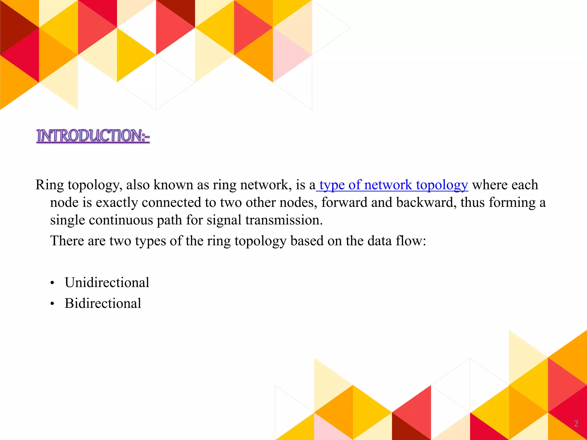 Enhancing Fault Tolerance In Ring Topology Pptx Computer Networking Computing