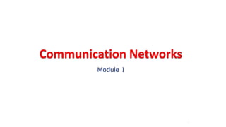 Introduction to Computer Communication networks | PPTX
