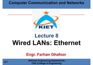 Wired LANS - Ethernet and Computer Local Area Networks | PPT