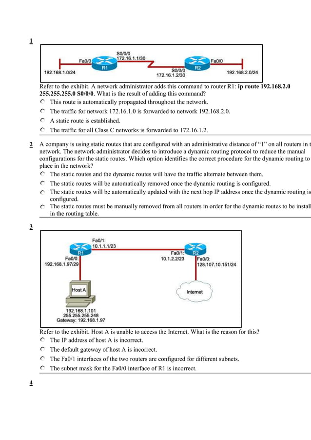 Ccna 2 v 4.0 final-exam-19-06-2010 | PDF
