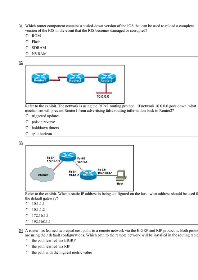 Ccna 2 v 4.0 final-exam-19-06-2010 | PDF