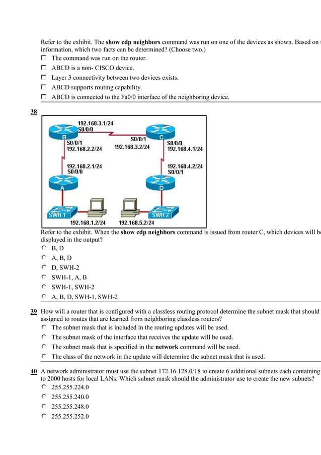 Ccna 2 v 4.0 final-exam-19-06-2010 | PDF
