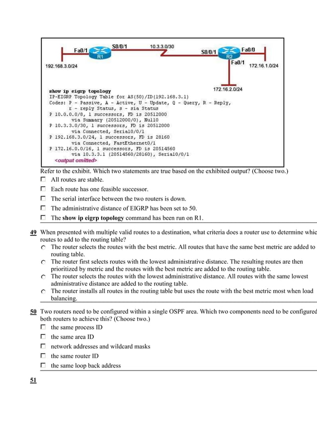 Ccna 2 v 4.0 final-exam-19-06-2010 | PDF