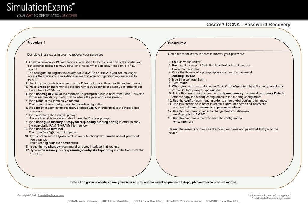 Ccna cheat sheet