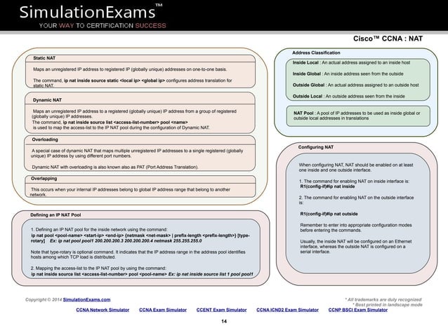 CCNA CheatSheet | PDF | Computer Networking | Computing