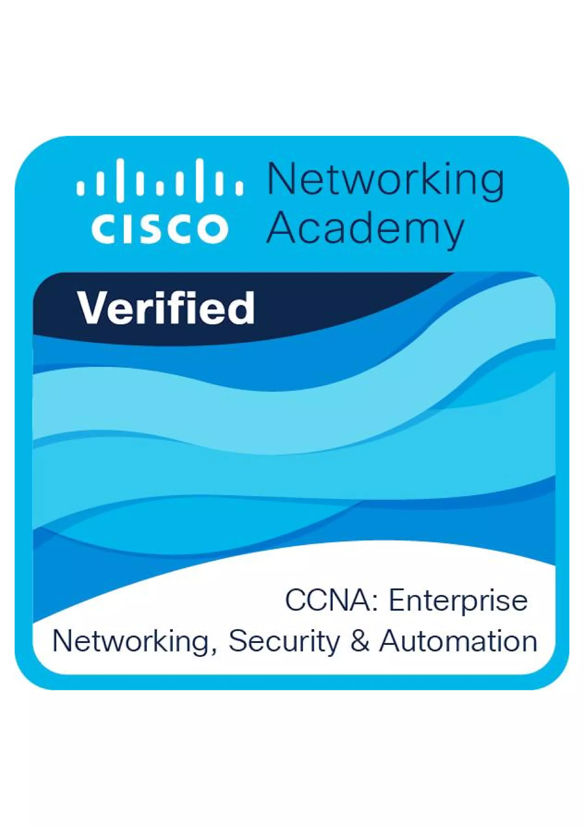 Ccna Enterprise Networking Security And Automation Pdf Computer Networking Computing