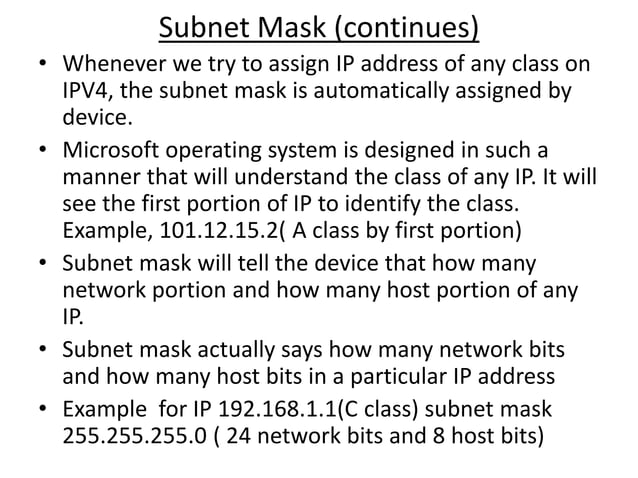 CCNA IP Address,Subnet mask (part 2) | PPTX | Computer Networking | Computing