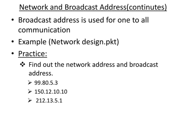 CCNA IP Address,Subnet mask (part 2) | PPTX | Computer Networking | Computing
