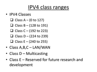 CCNA IP Address Presentation(Part 1) | PPTX