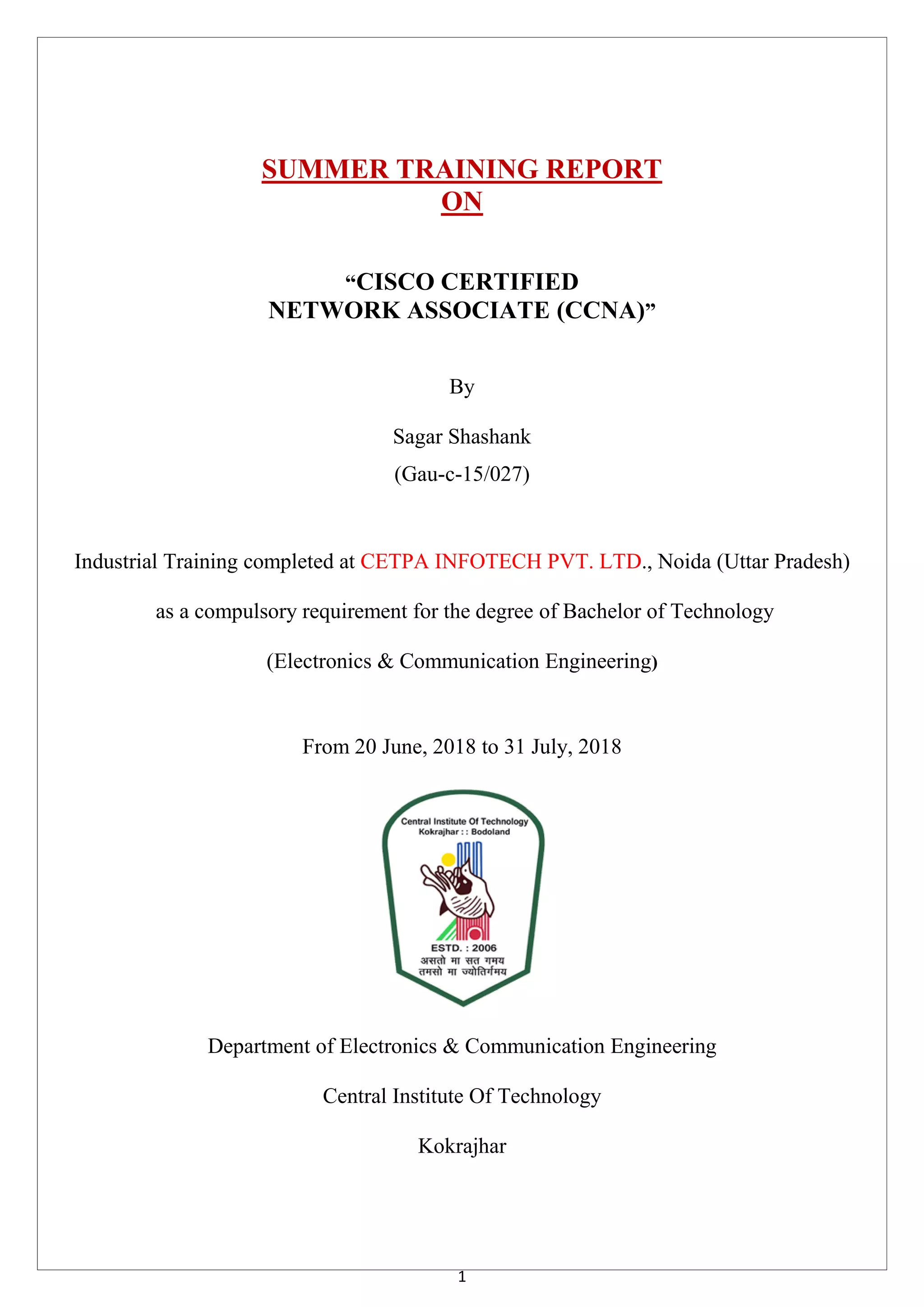 CCNA project-report | PDF