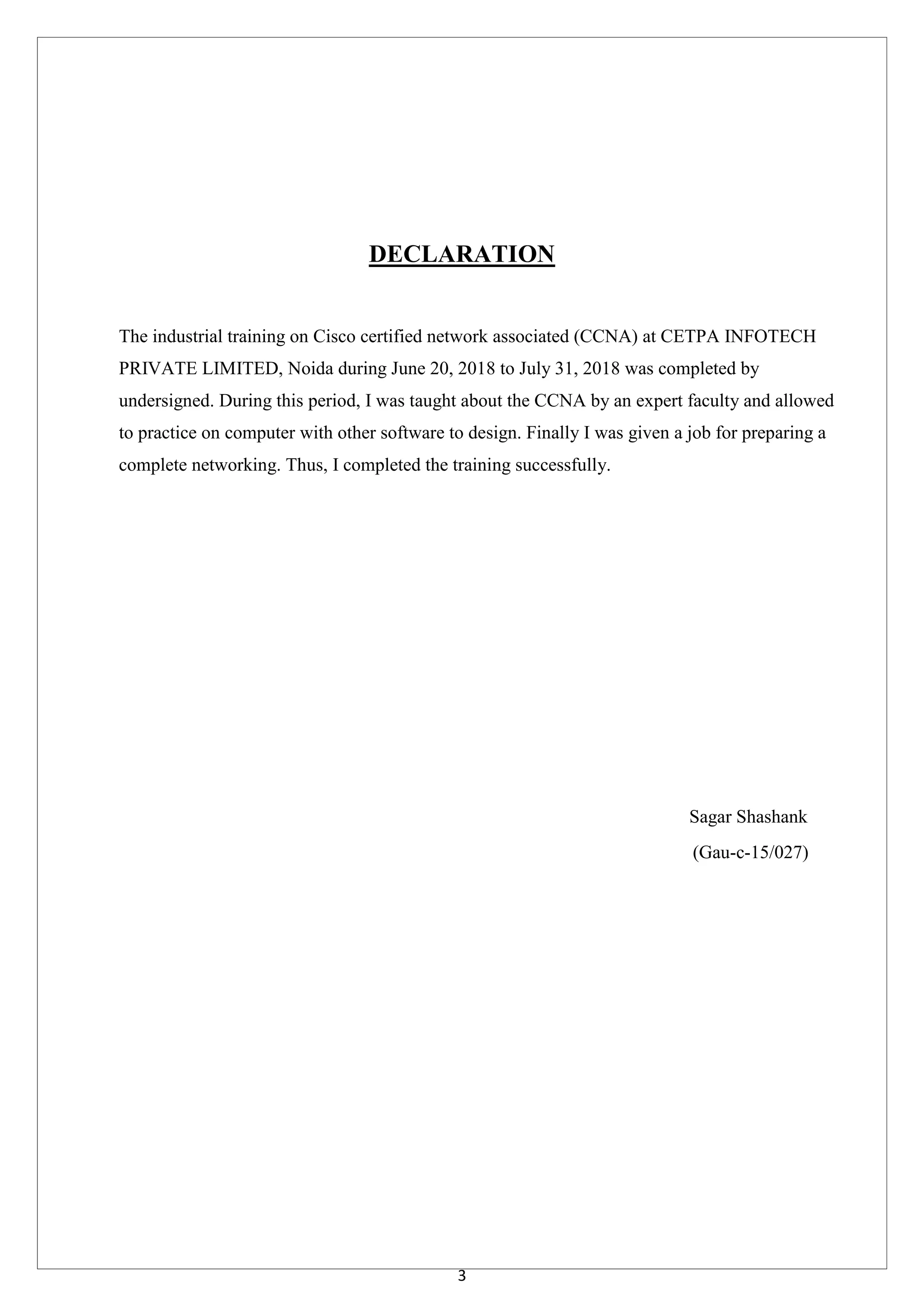 CCNA project-report | PDF