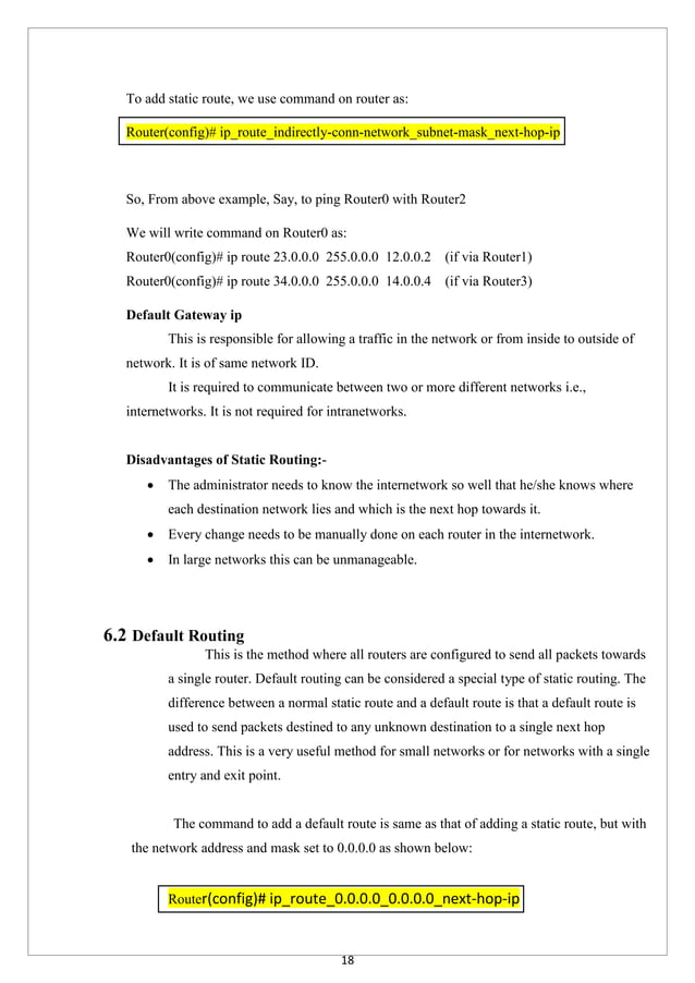CCNA project-report | PDF | Computer Networking | Computing