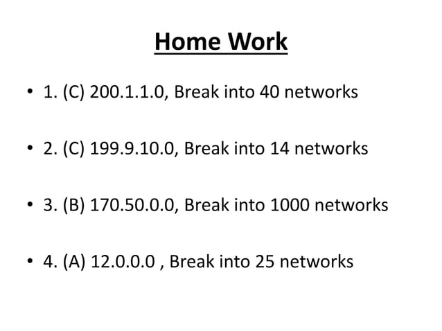 CCNA - subnetting based on network requirements(part 2) | PPTX | Computer Networking | Computing