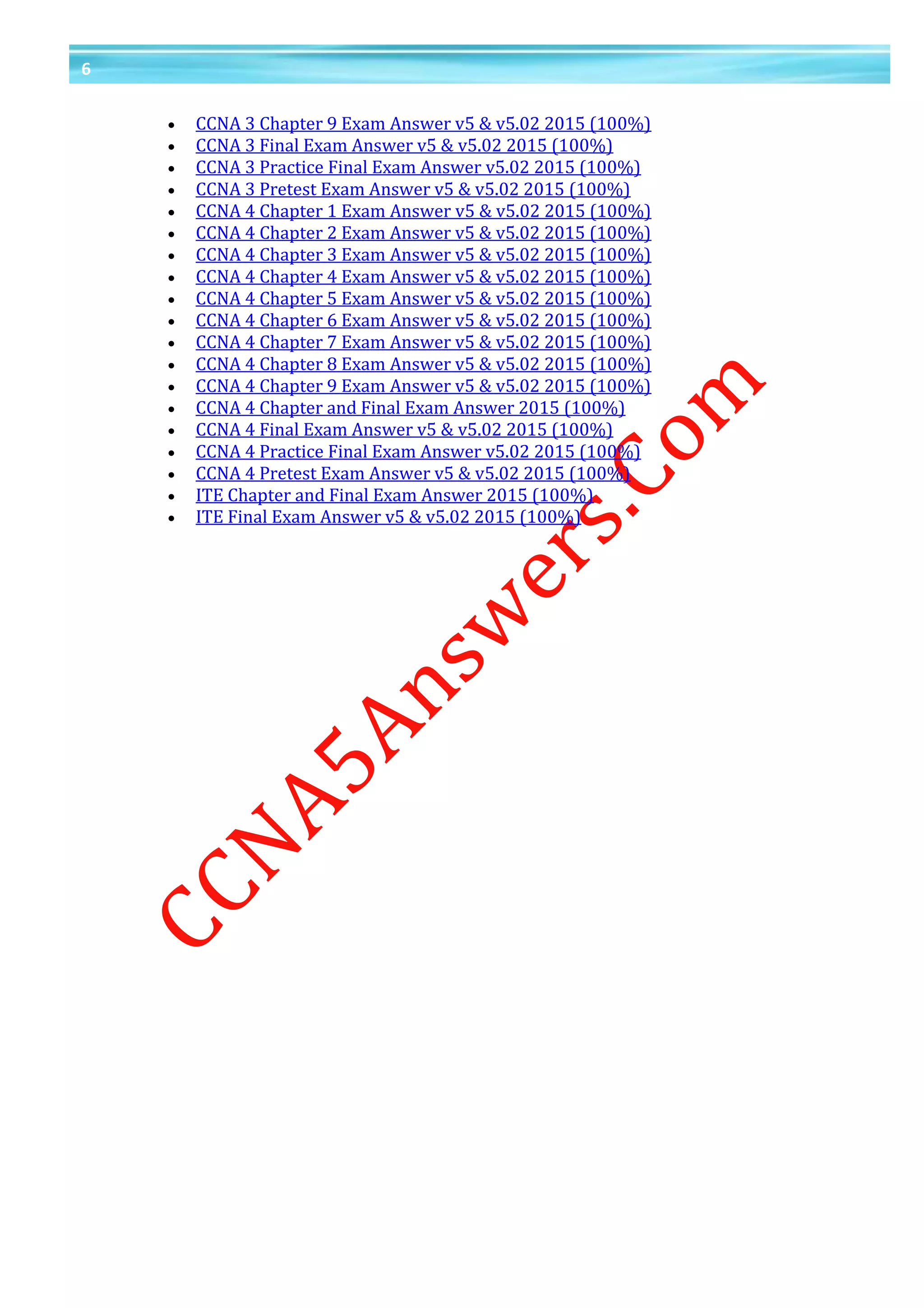 Ccna 1 chapter 3 exam answer v5 | PDF