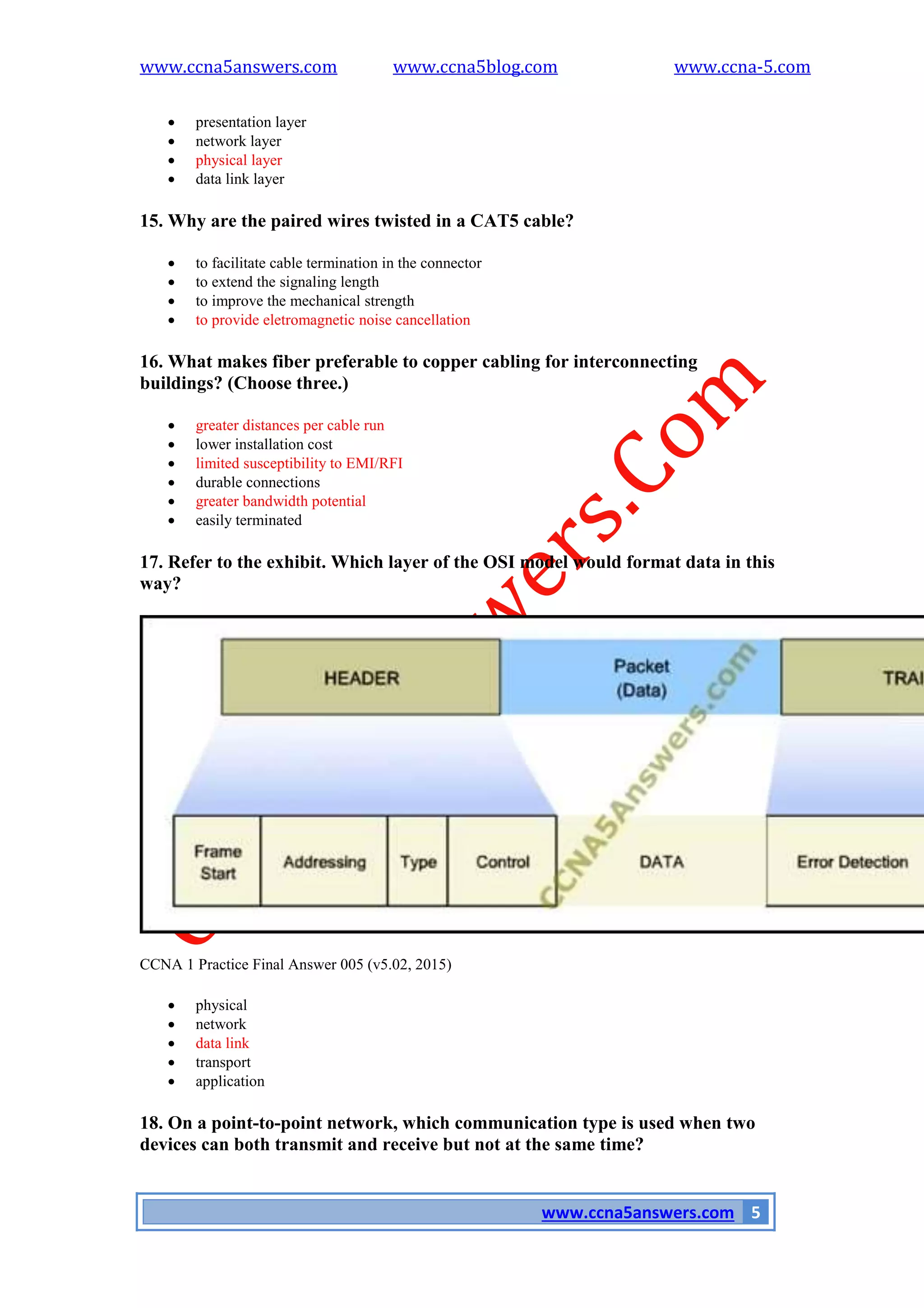 Ccna 1 practice final exam answer v5 | DOCX | Computer Networking | Computing