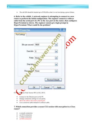 Ccna 1 practice final exam answer v5 | DOCX | Computer Networking | Computing