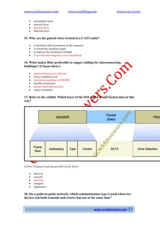 Ccna 1 practice final exam answer v5 | DOCX | Computer Networking | Computing
