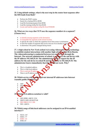 Ccna 1 practice final exam answer v5 | DOCX | Computer Networking | Computing