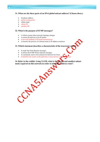 Ccna 1 practice final exam answer v5 | DOCX | Computer Networking | Computing