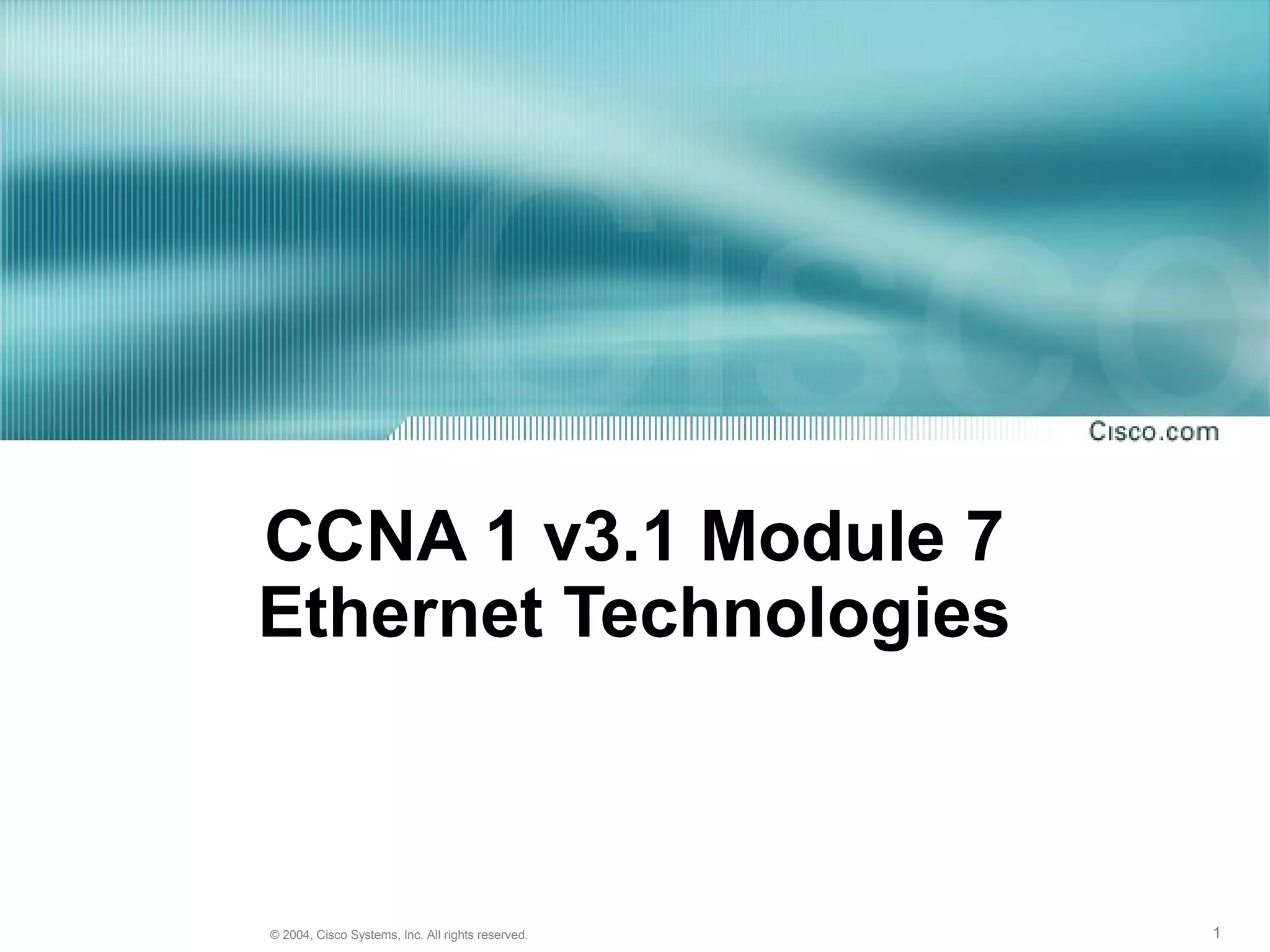 Ccna1v31 mod07 | PPT