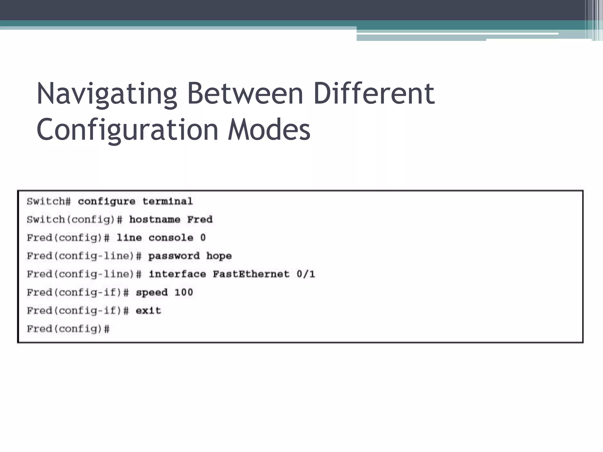 Ccna 200 301 Chapter 4 Using The Command Line Interfacepptx