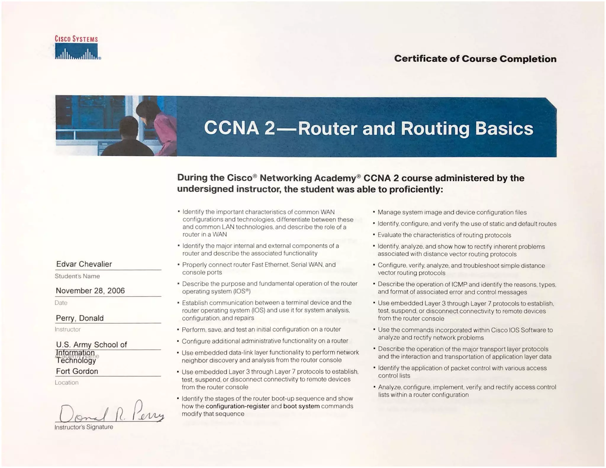CCNA 2 Certification Course Completion | PDF