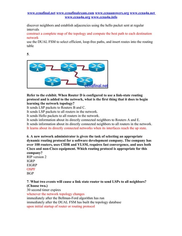 Ccna 2 chapter 10 v4.0 answers 2011 | DOC | Computer Networking | Computing