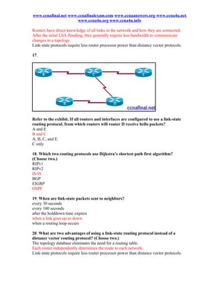 Ccna 2 chapter 10 v4.0 answers 2011 | DOC | Computer Networking | Computing