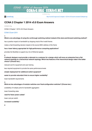 Ccna 2 chapter 1 2014 v5 | PDF