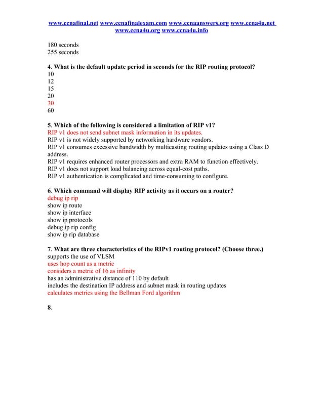 Ccna 2 chapter 5 v4.0 answers 2011 | PDF
