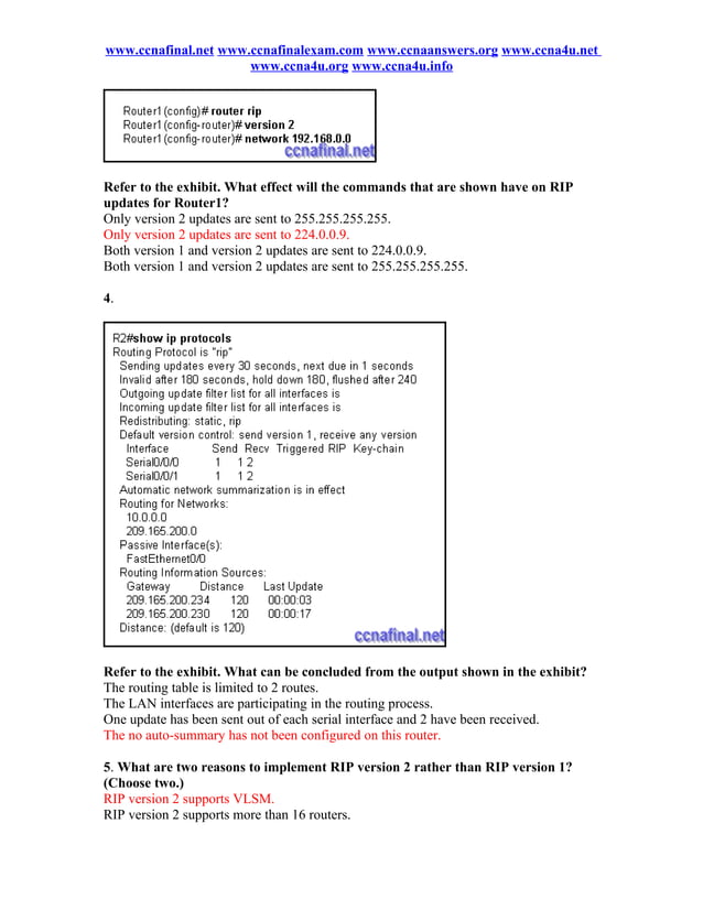 Ccna 2 chapter 7 v4.0 answers 2011 | DOC